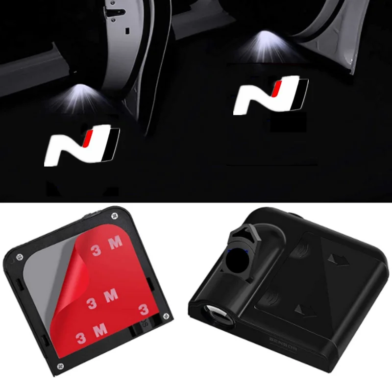 Car Door LED Projector Lights Universal Wireless Welcome Light N Logo ...