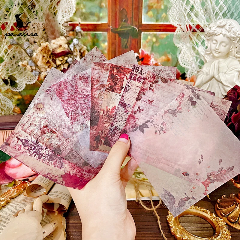 Panalisacraft 10pcs vintage transparent washi paper sticker for Background