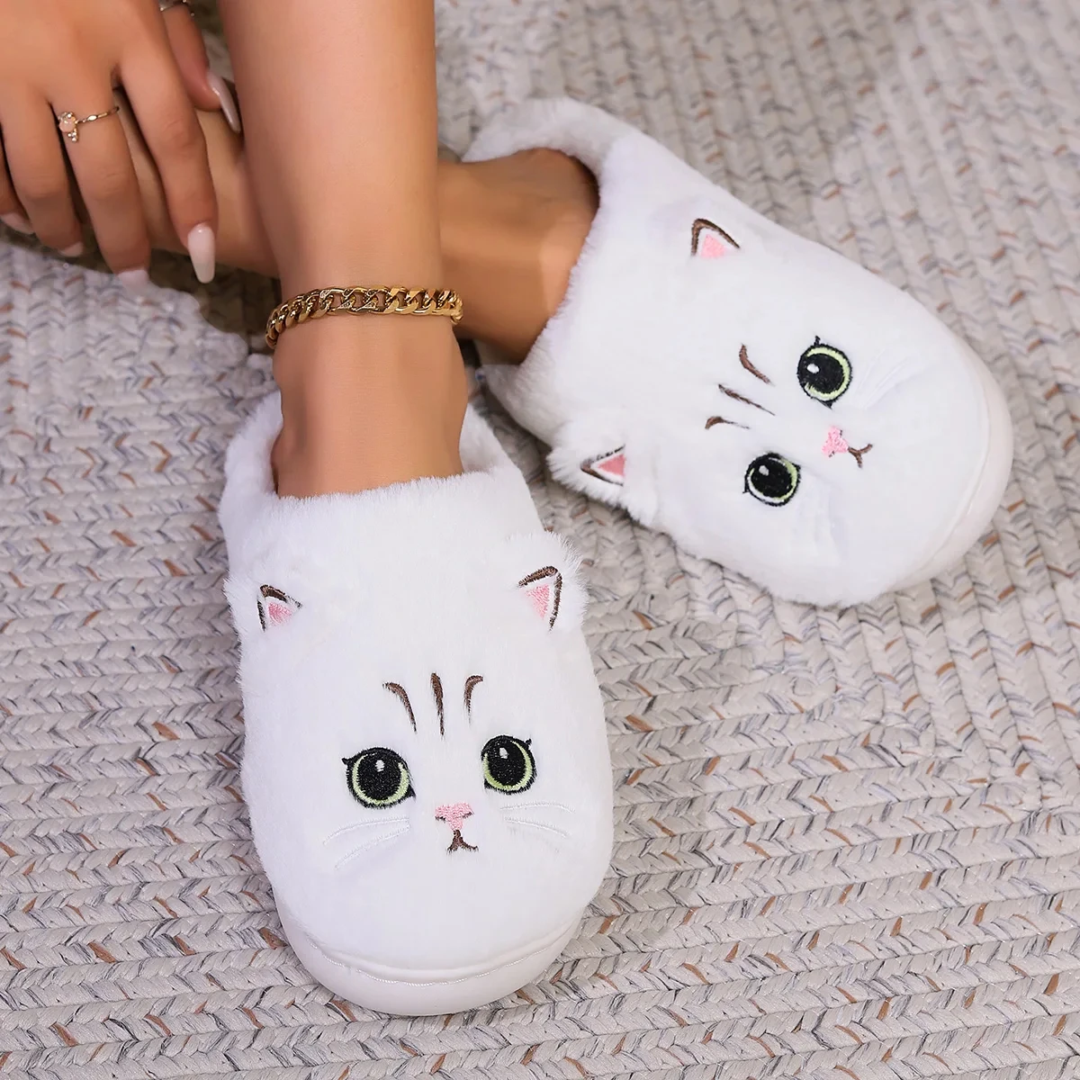 Winter-Home-Kitten-Slippers-Women-Indoor-Shoes-Cute-Cartoon-Animal-Cat ...