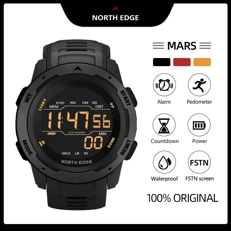 NORTH-EDGE-Watches-For-Men-MARS-Multifunctional-Alarm-Clock-Calorie ...