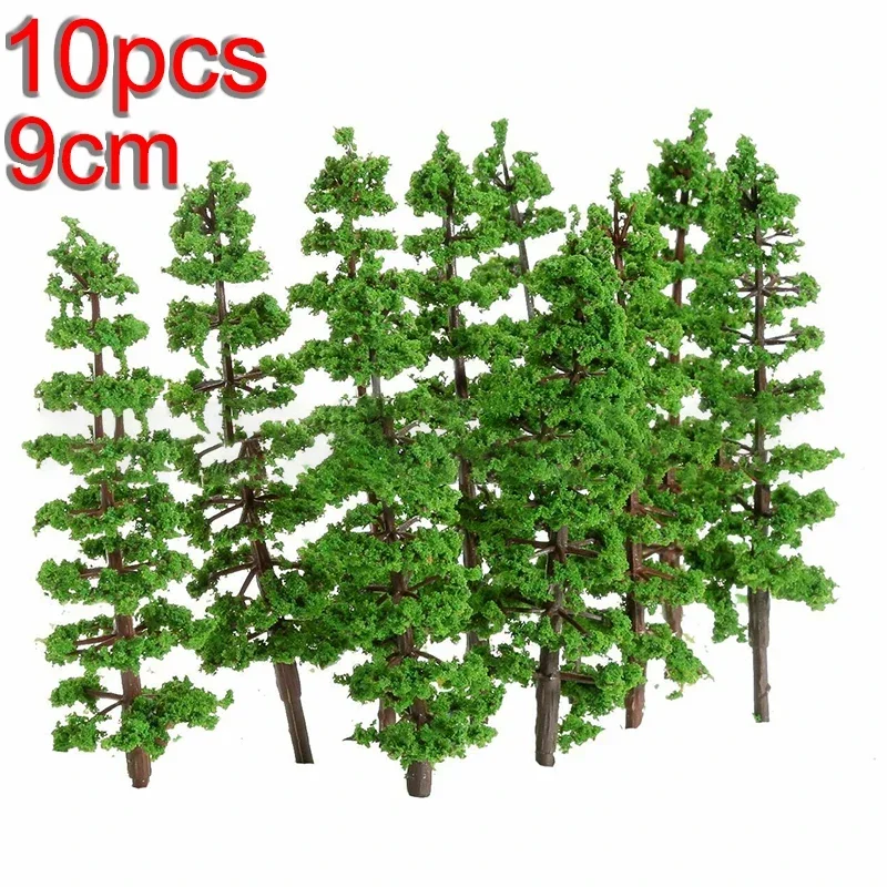 10 stuks plastic modeltrein kunstmatige miniatuur boom landschap ...