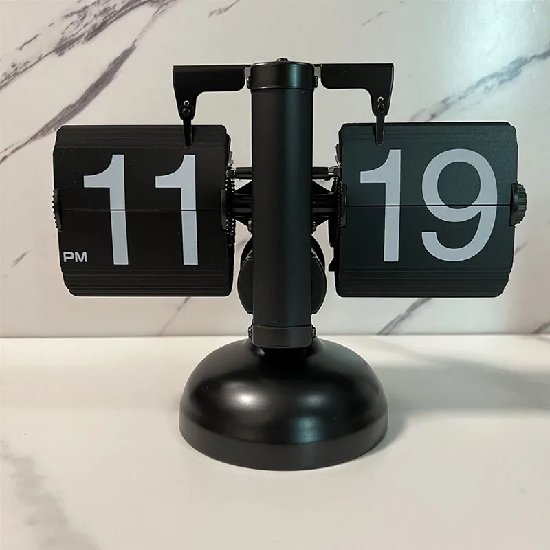 Retro-Flip-Digital-Clock-Mechanical-Automatically-Flip-Down-Page-Table ...