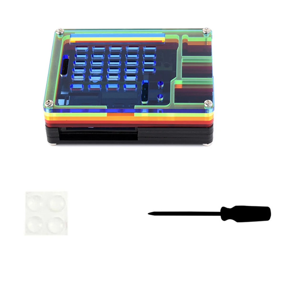 Carcasa-transparente-arco-ris-para-Raspberry-Pi-5-funda-protectora-GPIO ...