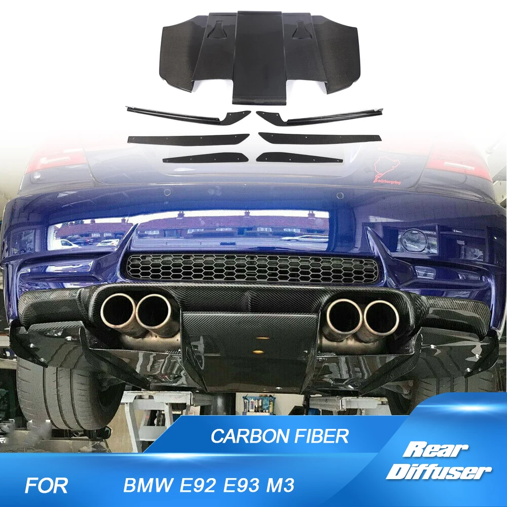 Carbon-Fiber-Car-Rear-Bumper-Diffuser-Lip-Spoiler-for-BMW-E92-Coupe-E93 ...