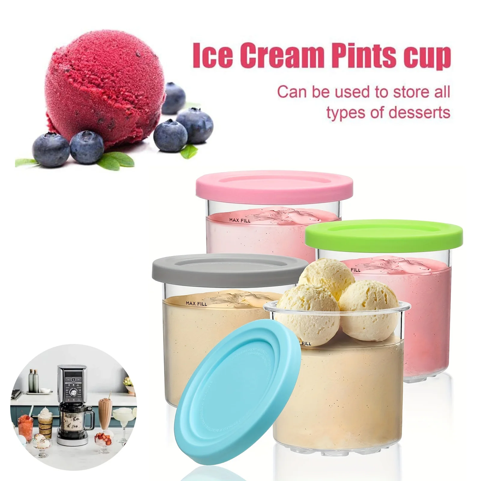Ice-Cream-Pints-Cup-For-Ninja-For-NC299AM-C300s-Series-Reusable-Ice ...
