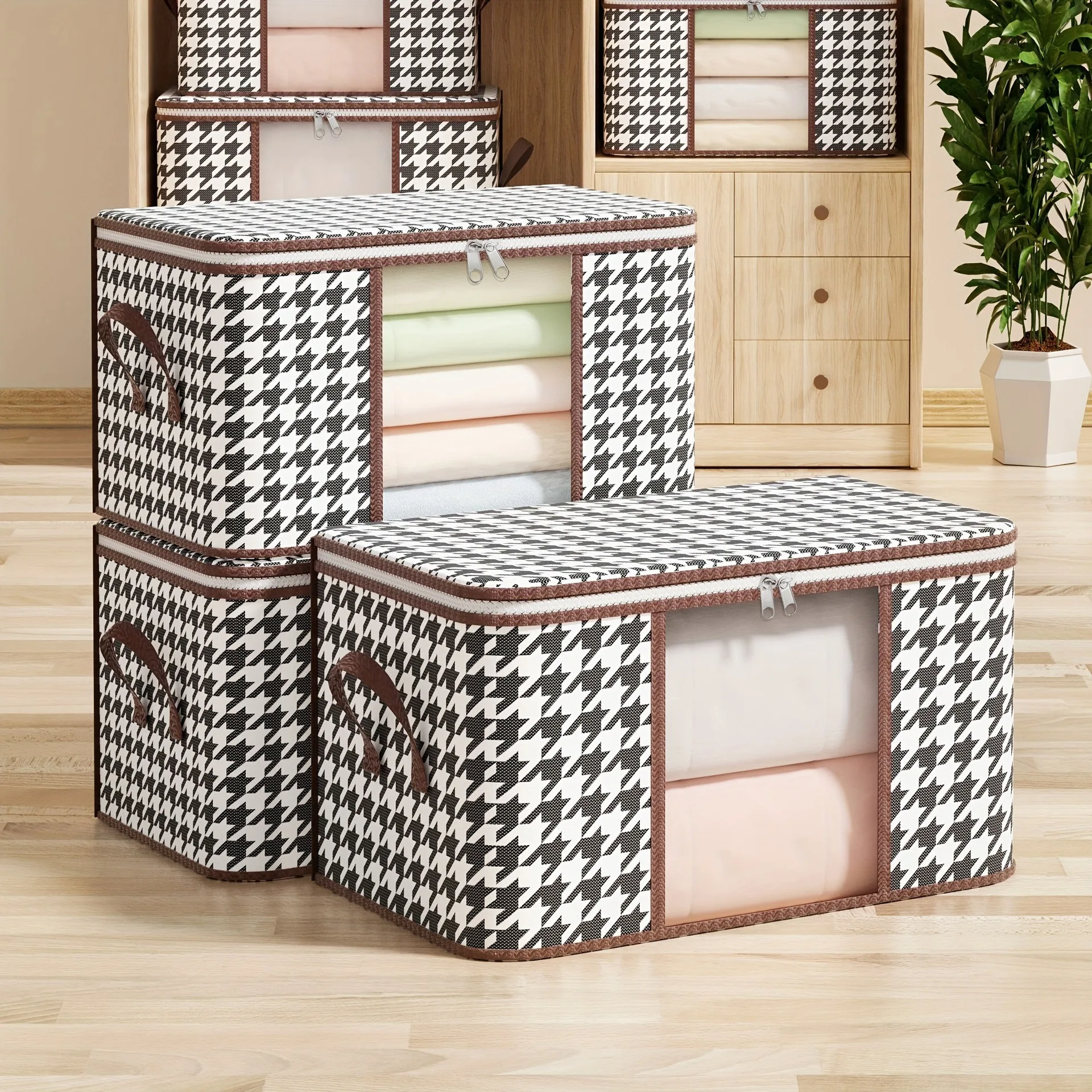 Visible-Large-Capacity-Storage-Box-Portable-Household-Clothes-Organizer ...