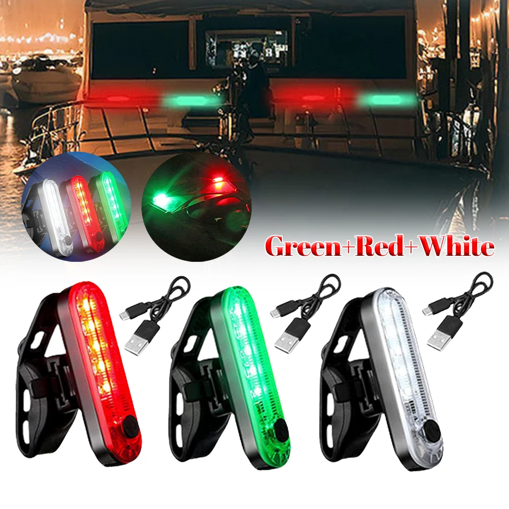 LED Boat Navigation Light Type-C Charging Sailing Signal Lamp 4 Modes ...