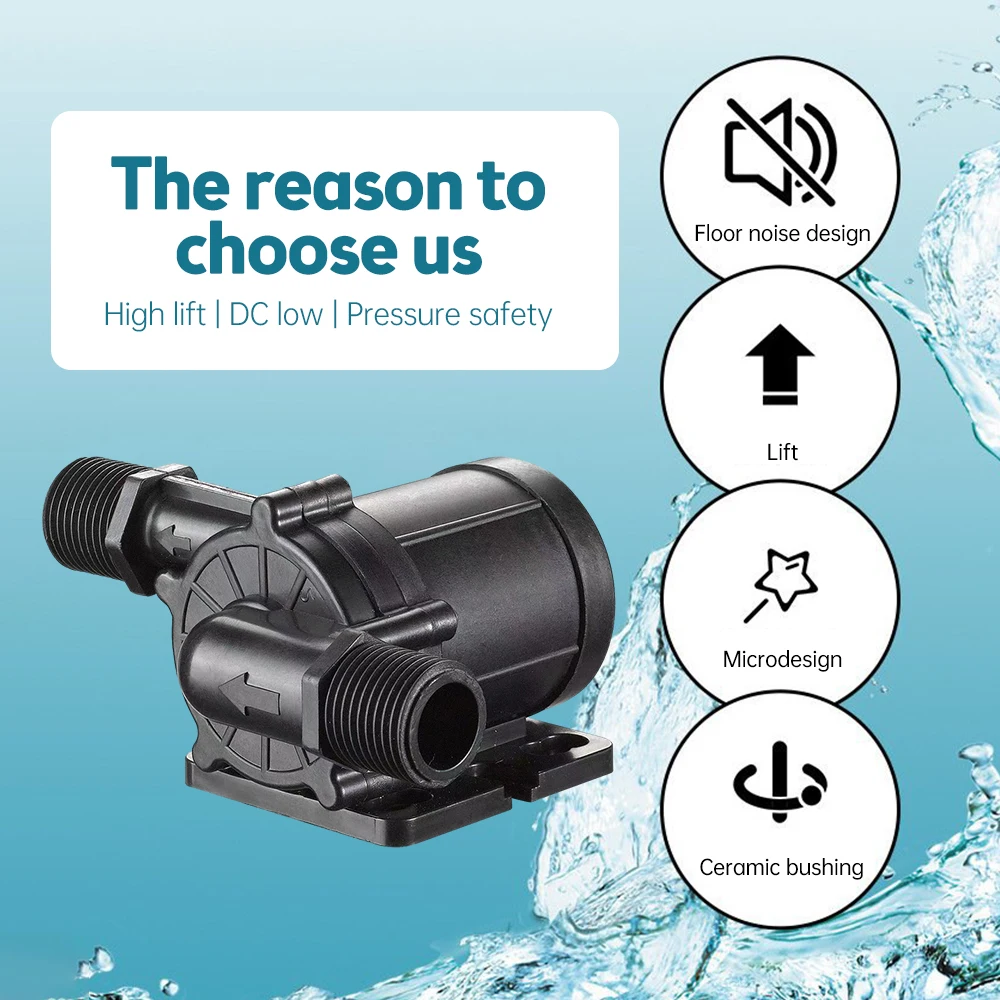 Submersible-Water-Pump-DC-12V-180-Degrees-Low-Noise-Mini-Immersion-Pump ...