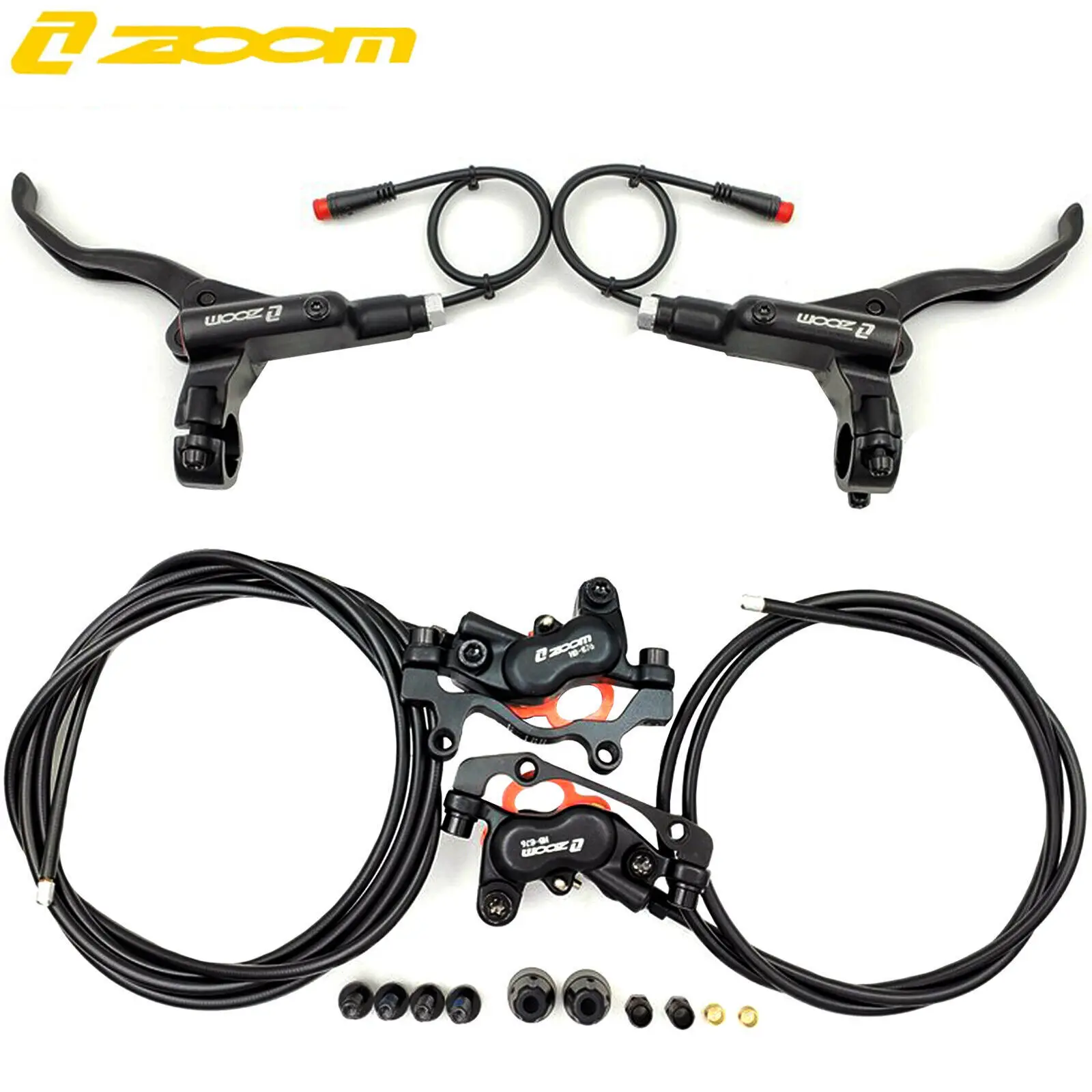 ZOOM E-Bike 4-Piston Hydraulic Disc Brakes Front & Rear Power-Off ...