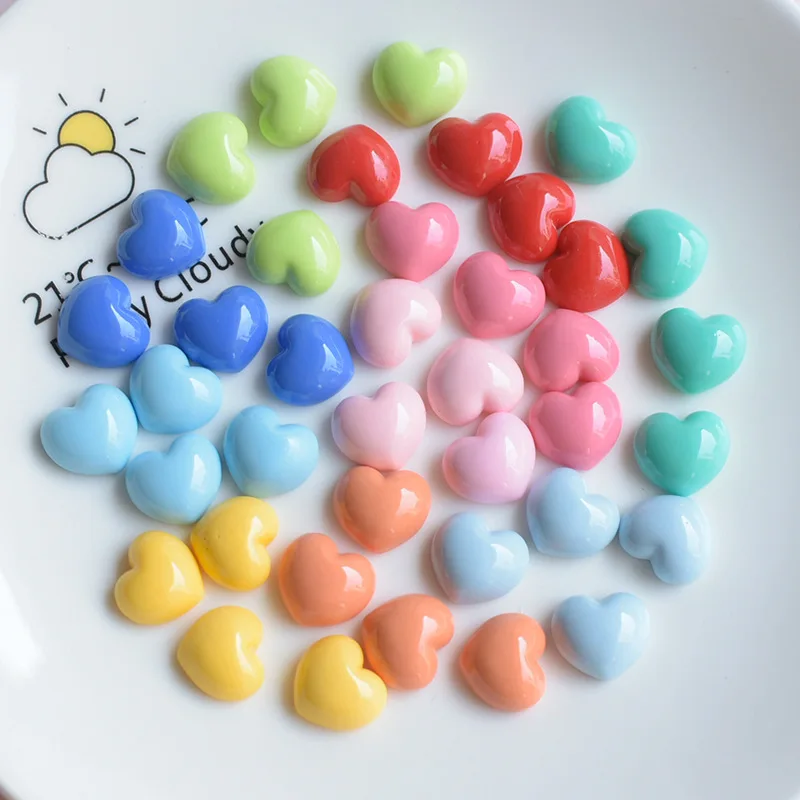 20-50Pcs Mini Love Heart Resin Accessory Water Cup Phone Shell Decor ...