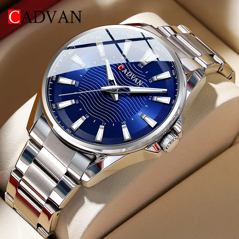 CADVAN-Relojes-de-pulsera-de-cuarzo-de-acero-inoxidable-para-hombre ...