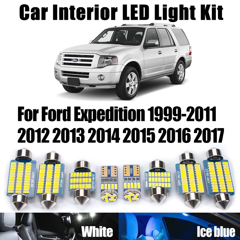 Canbus LED Interior Reading Map Dome License Plate Light Kit For Ford ...