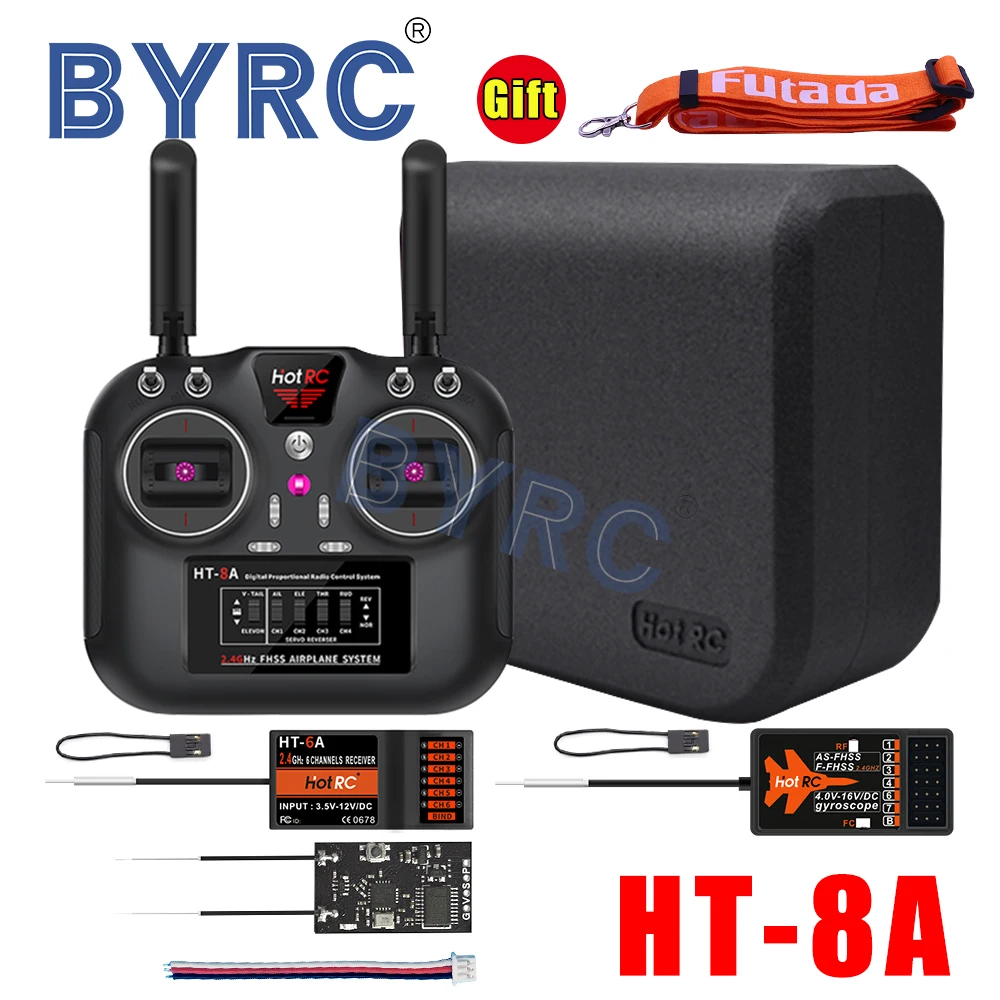 HOTRC HT 8A 2.4G 8CH FHSS GFSK Transmitter Remote Controller SBUS ...