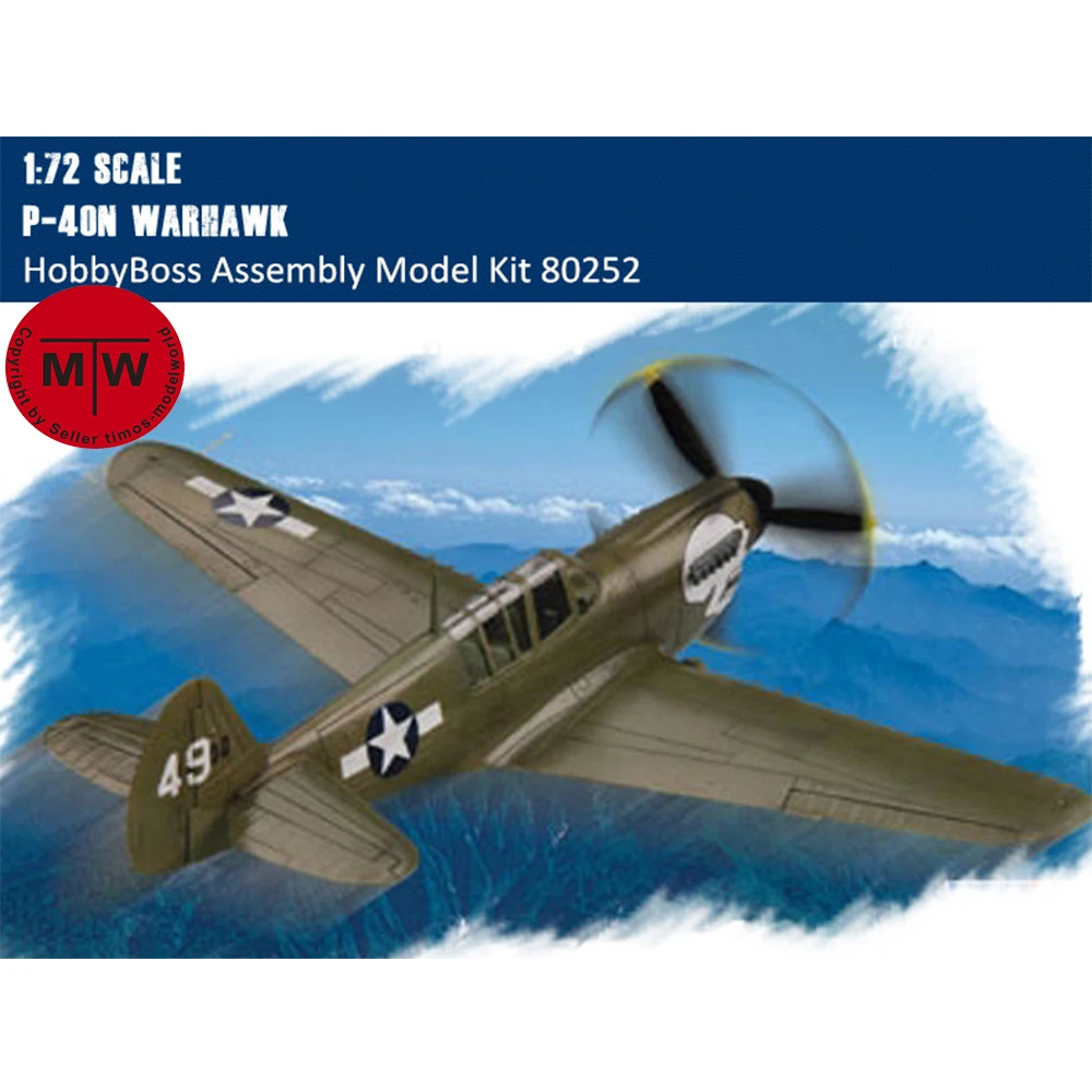 HobbyBoss-80252-1-72-Scale-P-40N-Warhawk-Fighter-Military-Plastic ...