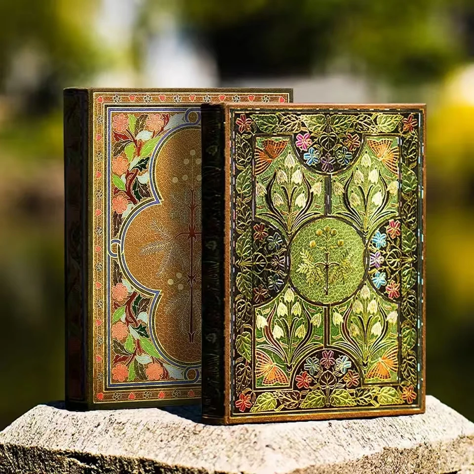 Vintage Flower Diary - Gold Foil Hardcover Diary with Bookmark ...