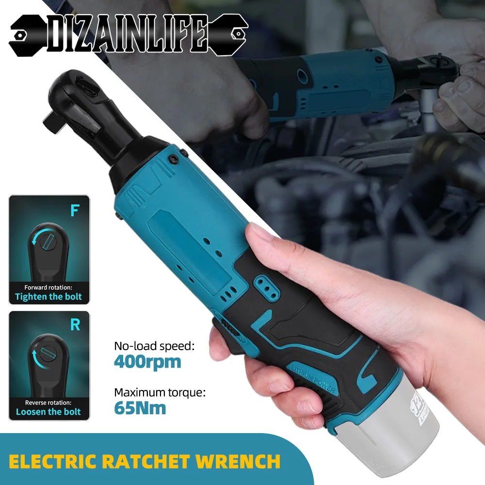 12V Impact Wrench Cordless 3/8 Inch Electric Wrench 65N.M Ratchet ...