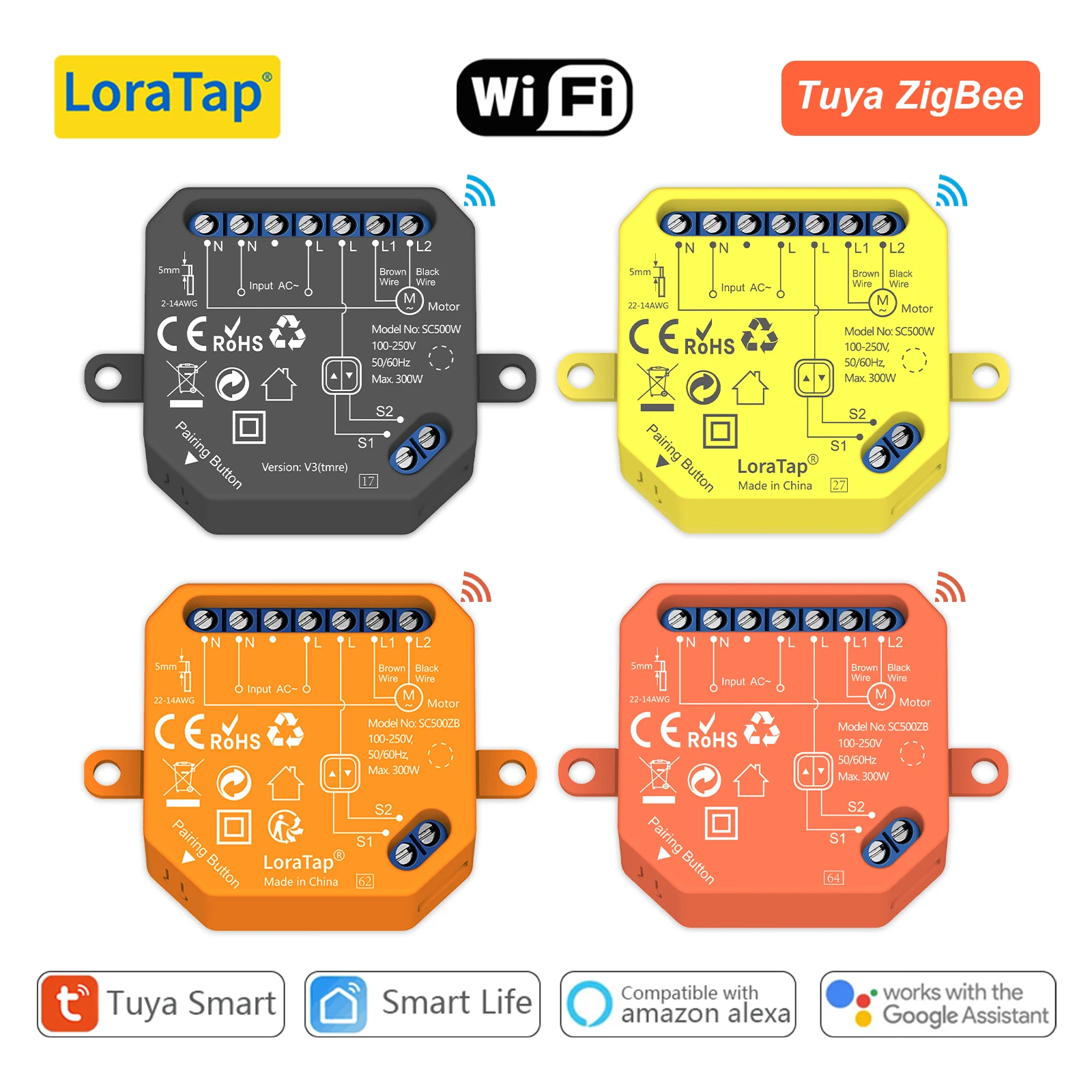 LoraTap-ZigBee-Shutter-Switch-Module-Electric-Motorized-Curtain-Blind ...