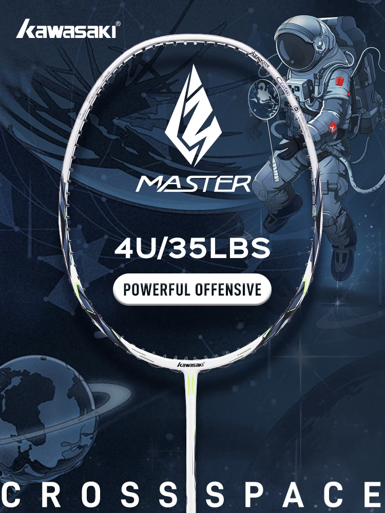 Kawasaki-Master-Offensive-Badminton-Racket-4U-2023-Professional-Full ...