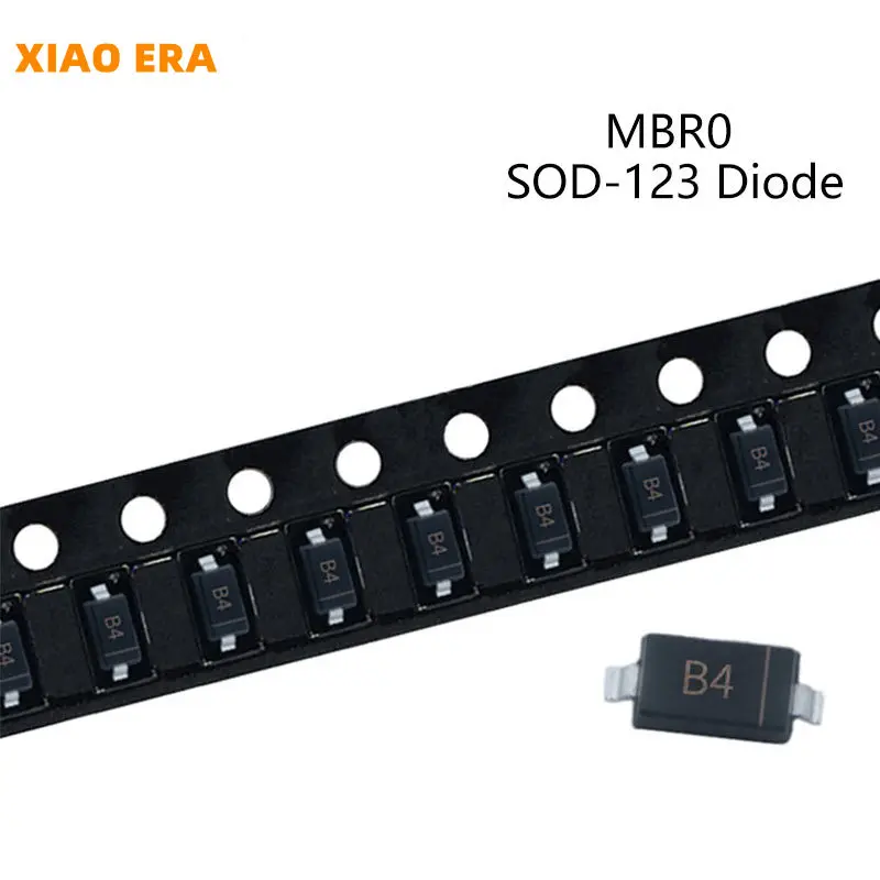 100 diodos da barreira de smd schottky dos pces sod 123 mbr0520lw b2 ...