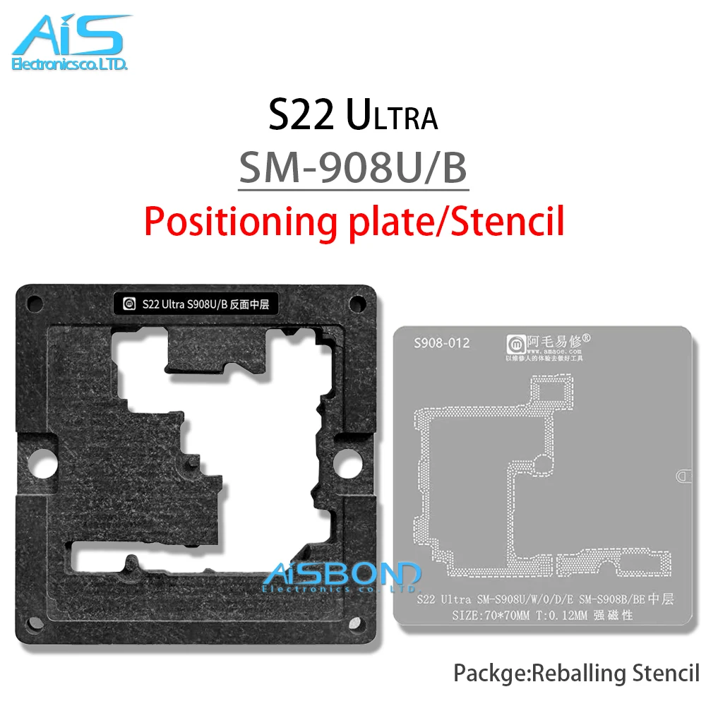 Reverse-side-Middle-Layer-Reballing-Stencil-Template-Station-For-Sansung-S22-Ultra-SM-S901U ...