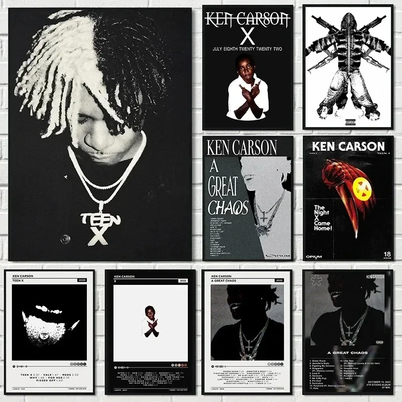 Hip-Hop-Rapper-Ken-Carson-2024-Music-Album-A-Great-Chaos-Poster-Canvas ...