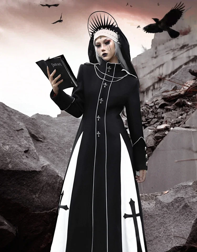 Blood-Supply-Nun-Gothic-Black-Blends-X-long-Cross-Patch-Slim-A-line ...