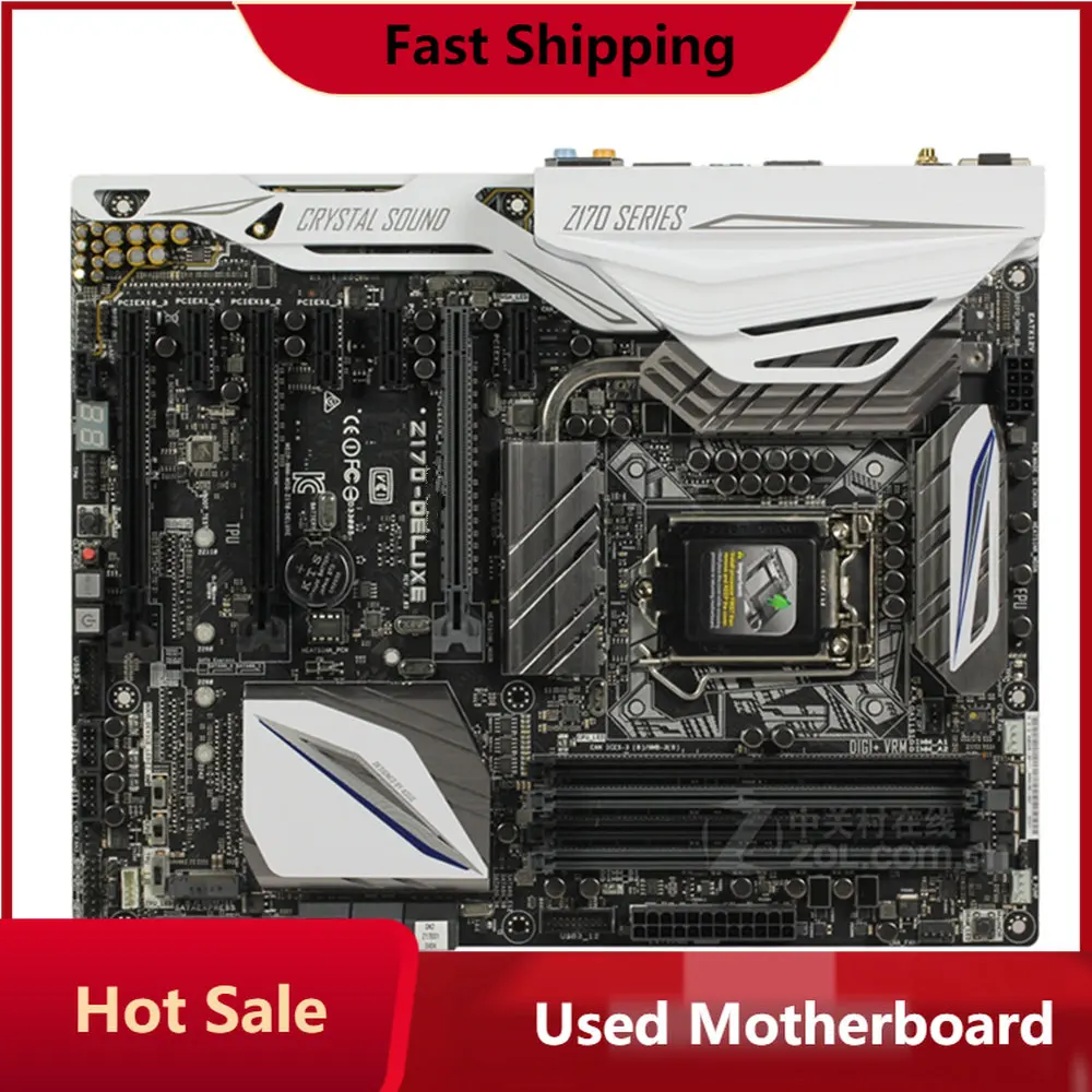 Used Z170-deluxe Motherbaord Lga 1151 Ddr4 64gb I7 I5 I3 Pci-e 3.0 M.2 Desktop Z170 Hdmi ...