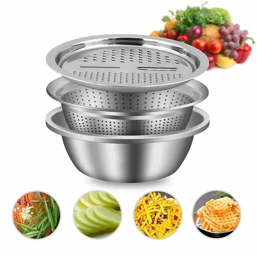 Stainless-Steel-Basin-Vegetable-Grater-Kitchen-Drain-Basket-Graters ...