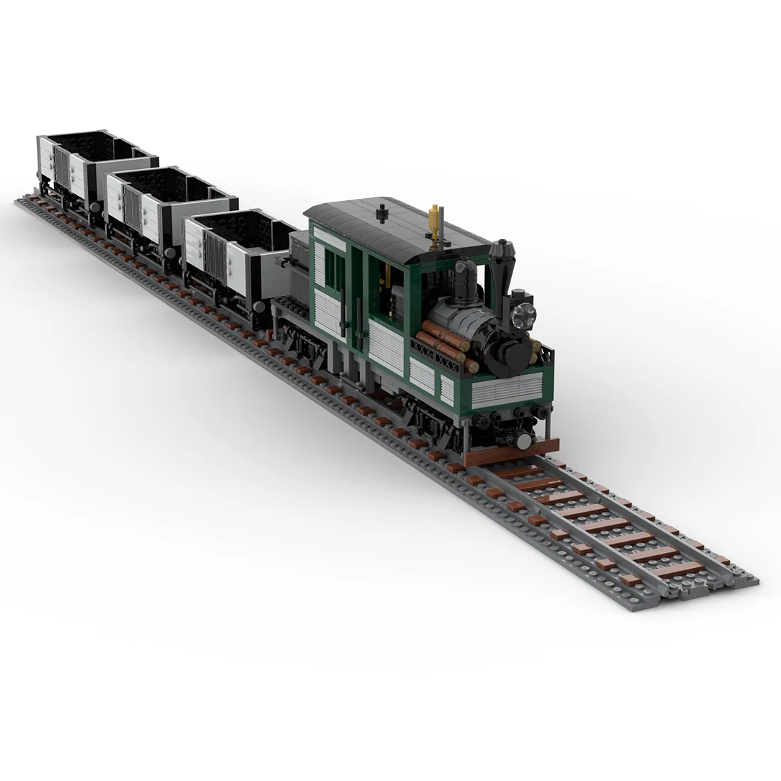 Authorized MOC-73002 Climax NN3 Shunter with MOC-58560 Plank Wagon ...