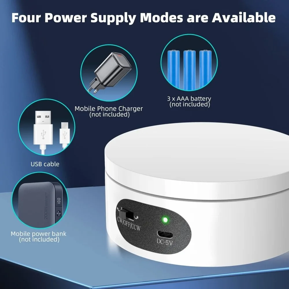 Spinning-Rotating-Display-Stand-Automatic-White-Motorized-Rotating ...