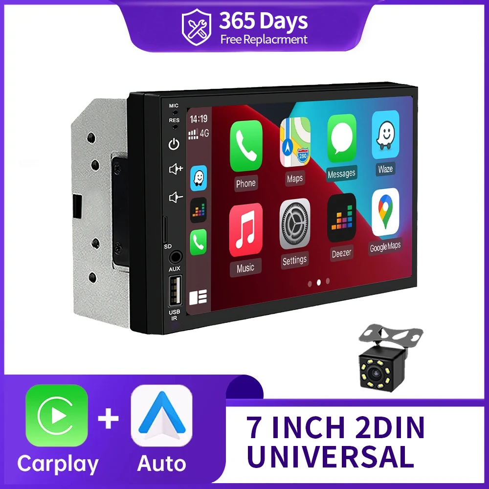 2Din-7-Inch-HD-Screen-Full-Touch-Carplay-Android-Auto-Car-Raido ...