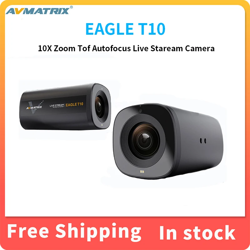 AVMATRIX-EAGLE-T10-Webcam-10X-Optical-Zoom-Tof-Autofocus-Live-Stream ...