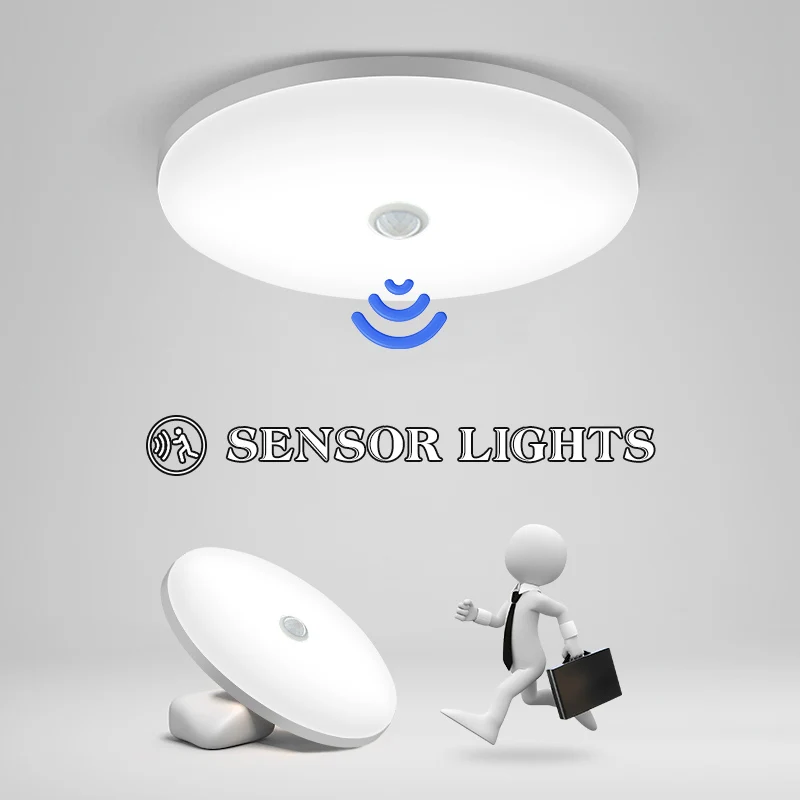Smart Led Ceiling Lights Pir Motion Sensor Ceiling Lamps 36w 24w Night ...