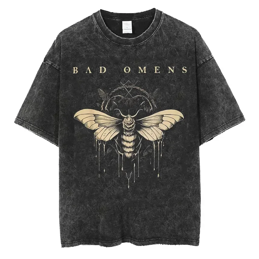 Bad omen rock band tour 2024 retro washed T shirt sold by Rosemonde | SKU 267319832 | 50% OFF ...