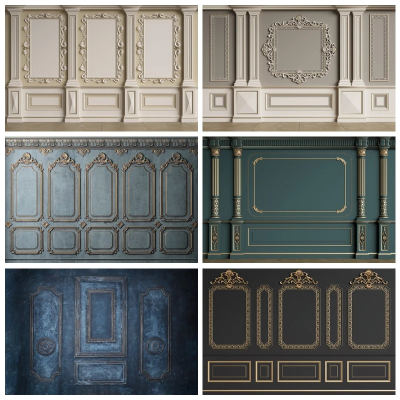 Inside-Vintage-Wall-Photography-Backdrop-Elegant-European-Frame-Room ...