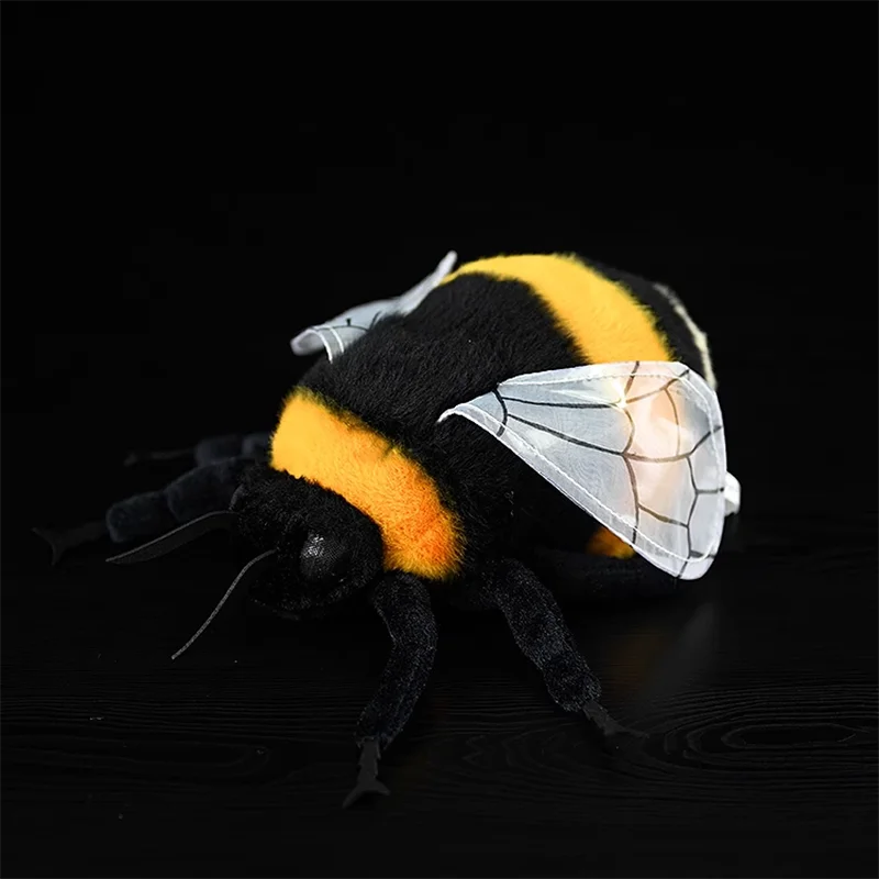 Lifelike Bumble-bee Plush Toy Soft Insect Bug Bee Stuffed Animal Ideal ...