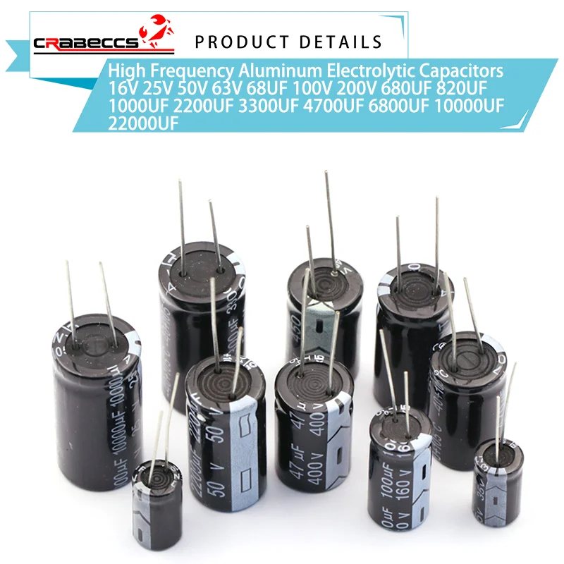 16V 25V 50V 63V 68UF High Frequency Capacitor 100V 200V 680UF 820UF ...