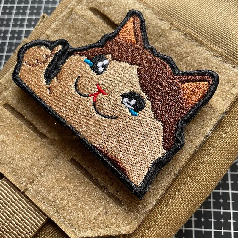 Thumb-Up-Cat-Embroidery-Patch-You-Are-Great-Tactical-Badge-Encourage ...