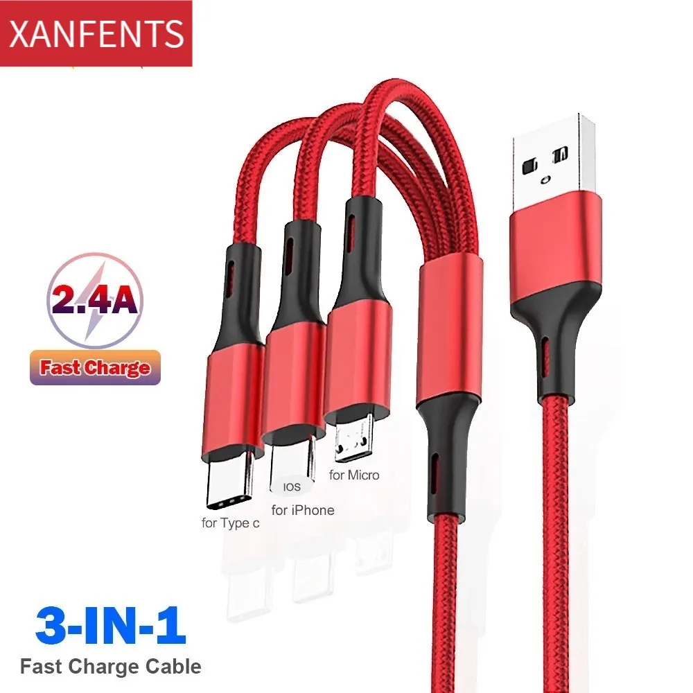 Sindvor-3M-Charging-Cable-3-In-1-USB-Type-C-Charger-Cord-MultiPort ...