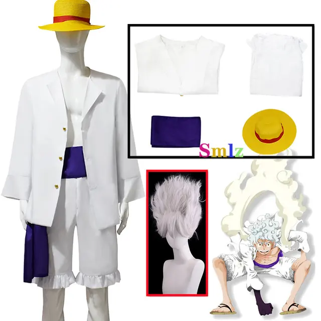 Luffy Gear 5 Costume - Complete One Piece Nika Form Set