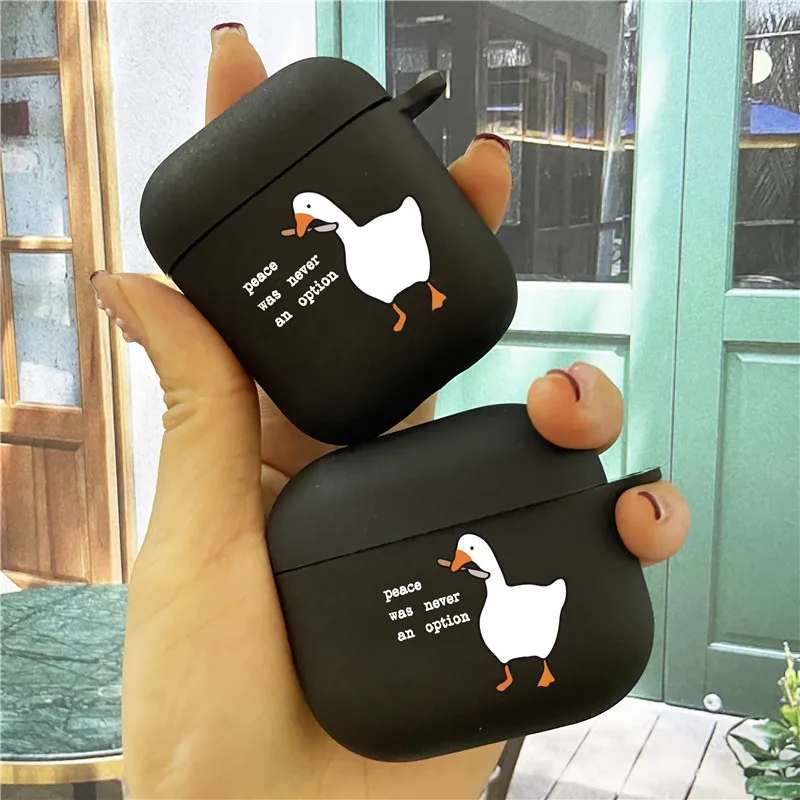 Cute Cartoon Duck Earphone Cover for Apple Airpods 4 (2024) 3 2 1 Coque ...