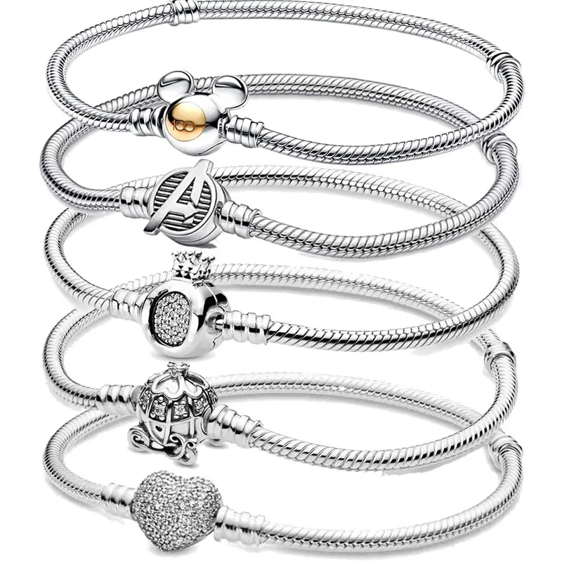 Pulsera-de-plata-de-ley-S925-con-corona-de-hueso-de-serpiente-adecuada ...