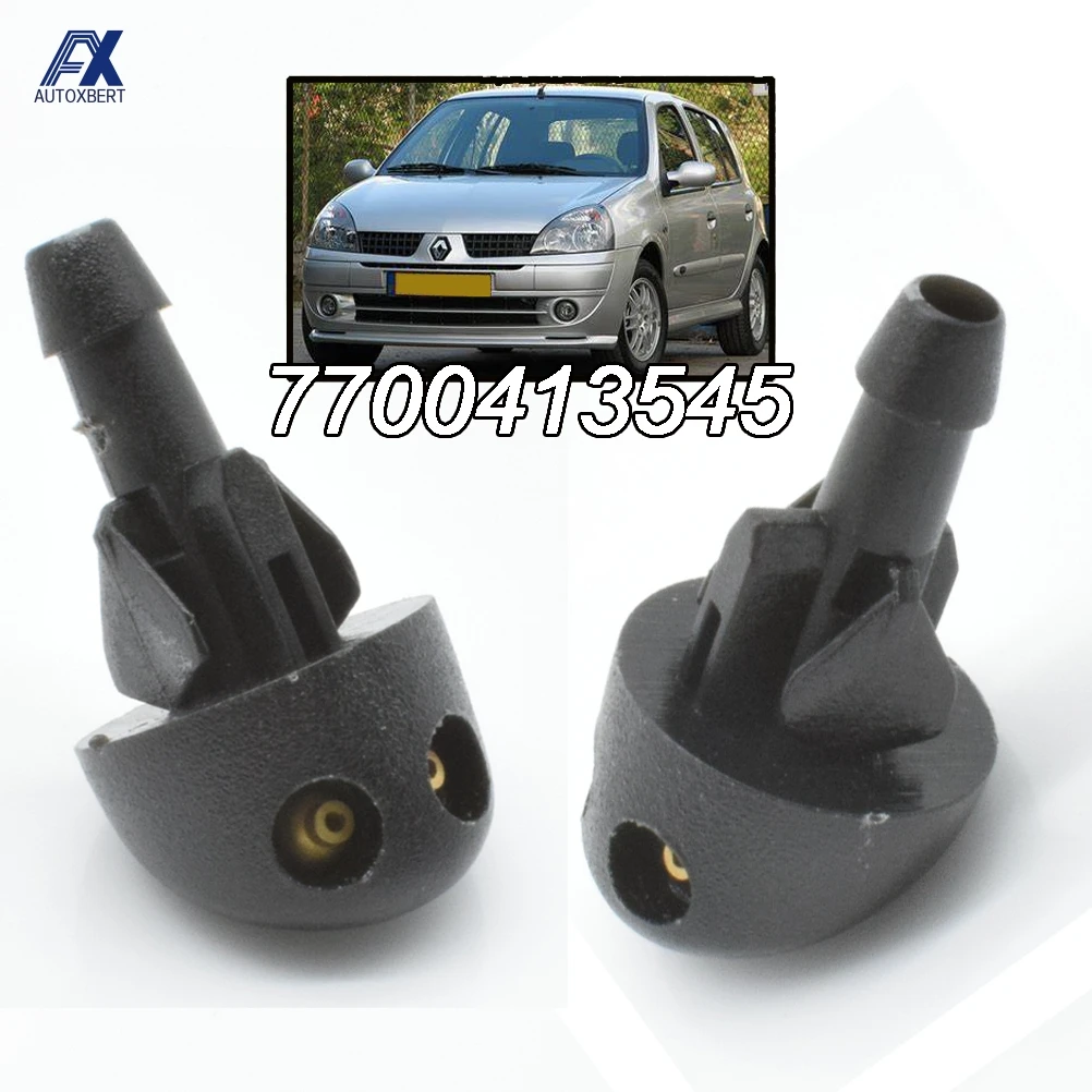 Pair Front Windscreen Wiper Washer Nozzle Jet For Renault Clio 2 2005 ...