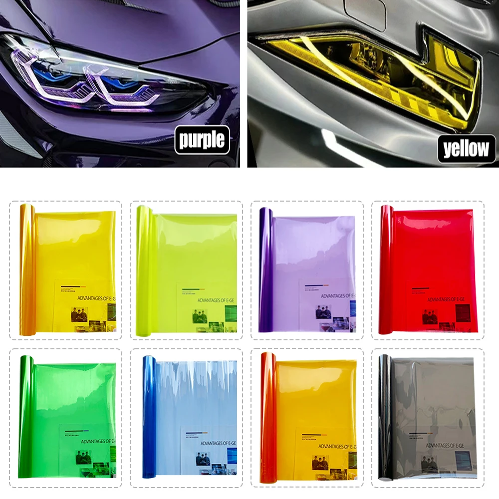 30X120cm Chameleon Car Headlight Taillight Wrap Cover Film Gloss ...