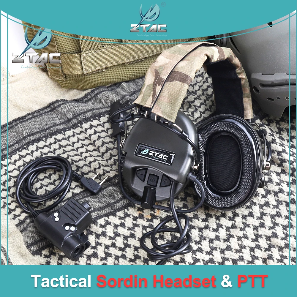 Z-TAC Tactical Sordin Headphones U94 PTT Shooting Pickup Noise ...