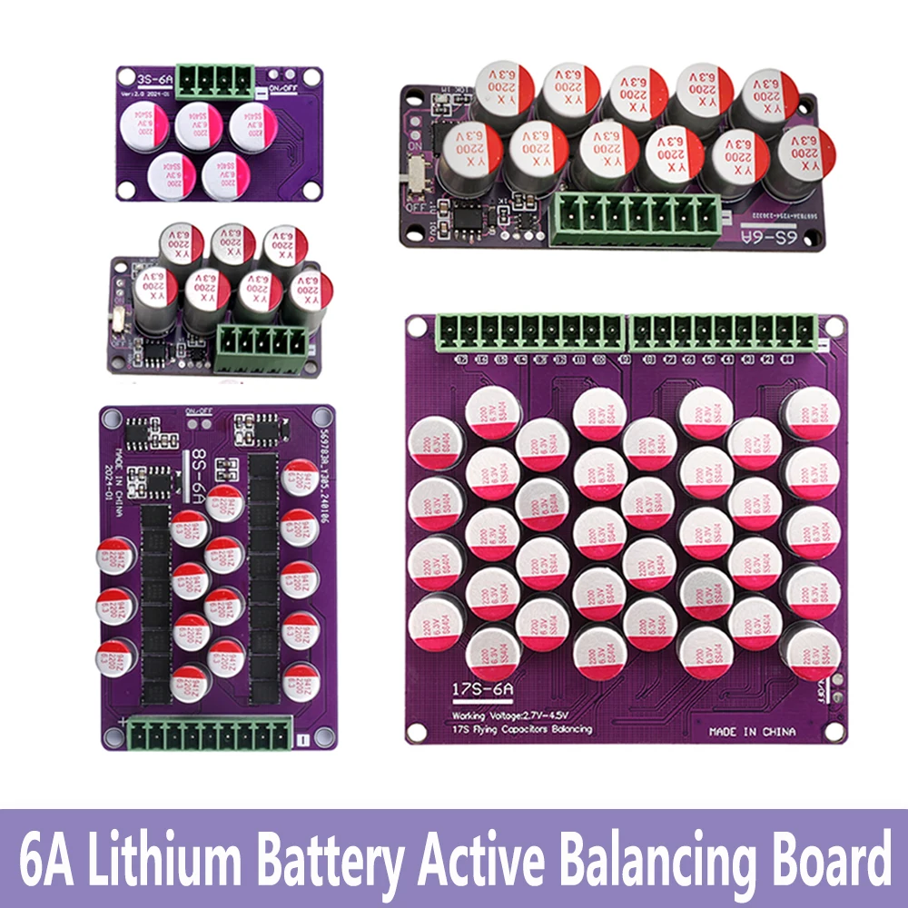 3S 4S 6S 8S 17S 6A Active Equalizer Whole Group Balancer Lifepo4 18650 ...