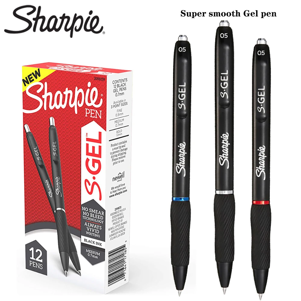 12pcs-American-Sharpie-Gel-Pen-0-5mm-Black-Ultra-fast-drying-Smooth ...