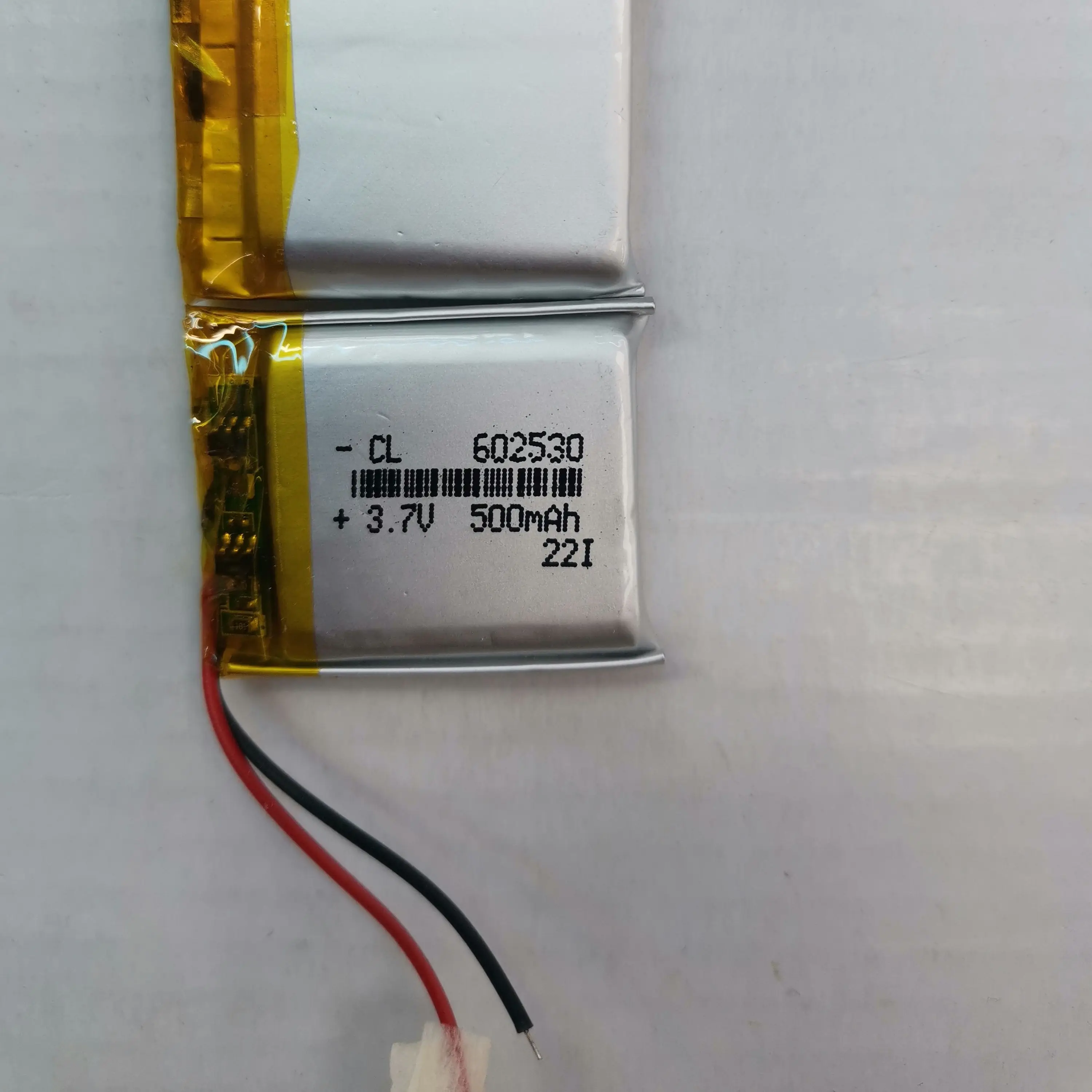 3-7V-2-wires-602530-062530P-500mah-lithium-battery-with-protection ...