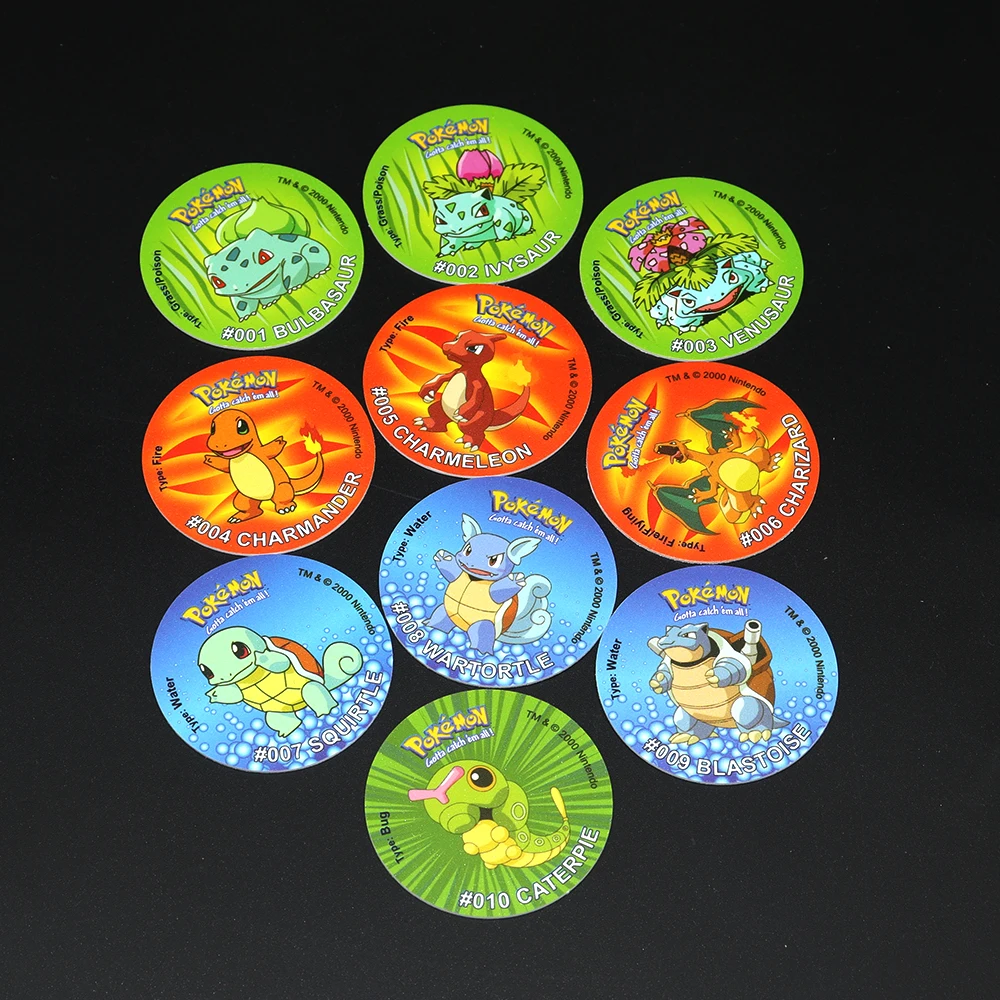 Pokemon Tazos 1 Generation NO.1-151 Collection Pikachu Taps Ash Ketchum ...