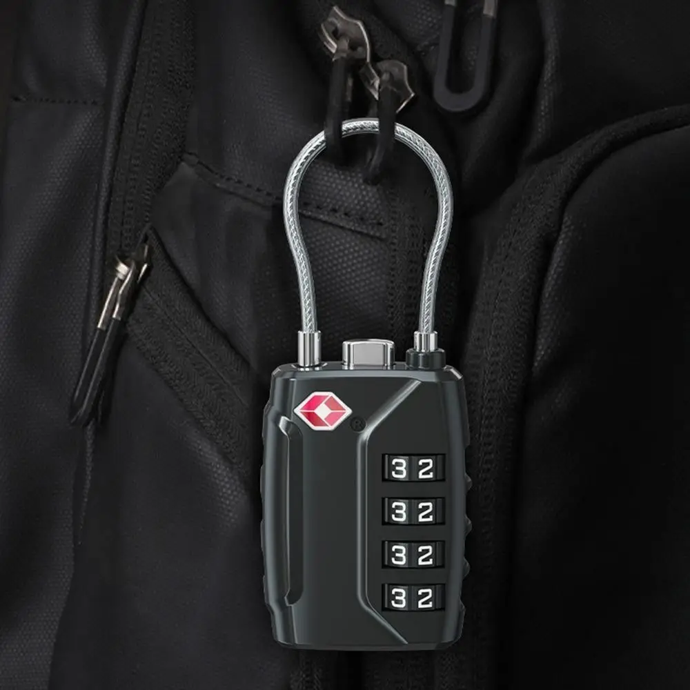 Portable-TSA-Customs-Wire-Rope-Padlock-Travel-Suitcase-Luggage-Anti ...